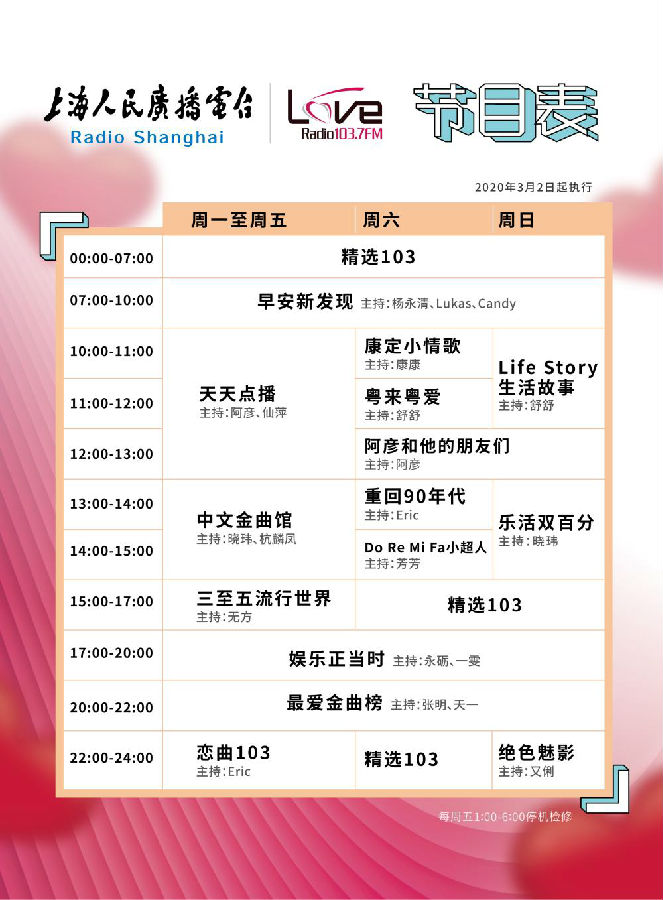 动感101、KFM981改版扩容，一周七天不间断_广播电视_上海市文化和旅游局